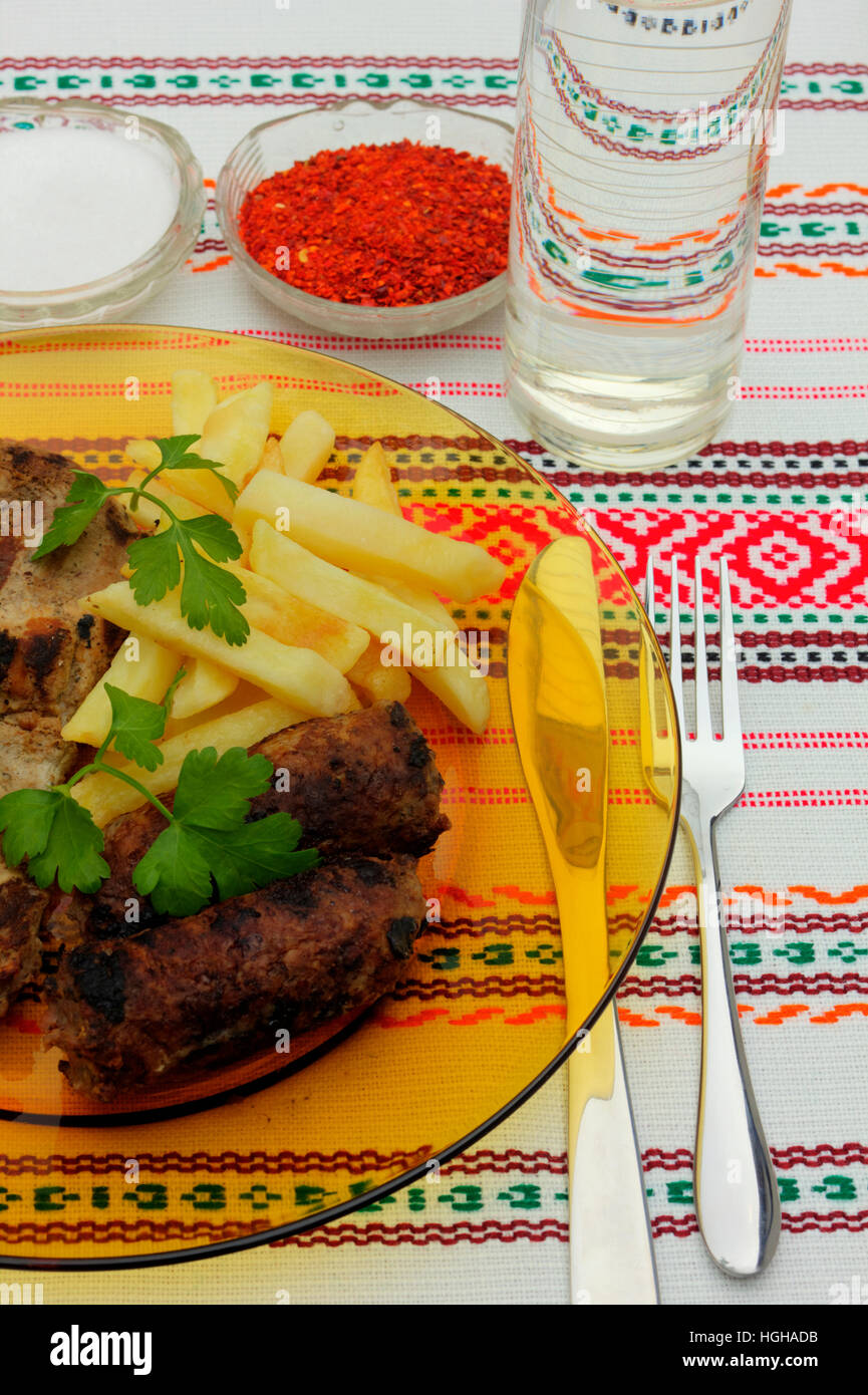 Delicious food in restaurant closeup Stock Photo - Alamy