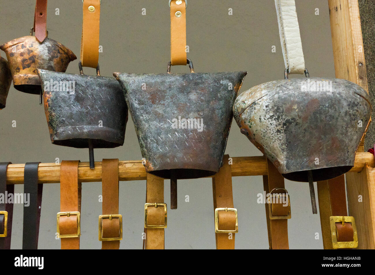 Traditional metal bells closeup Stock Photo - Alamy
