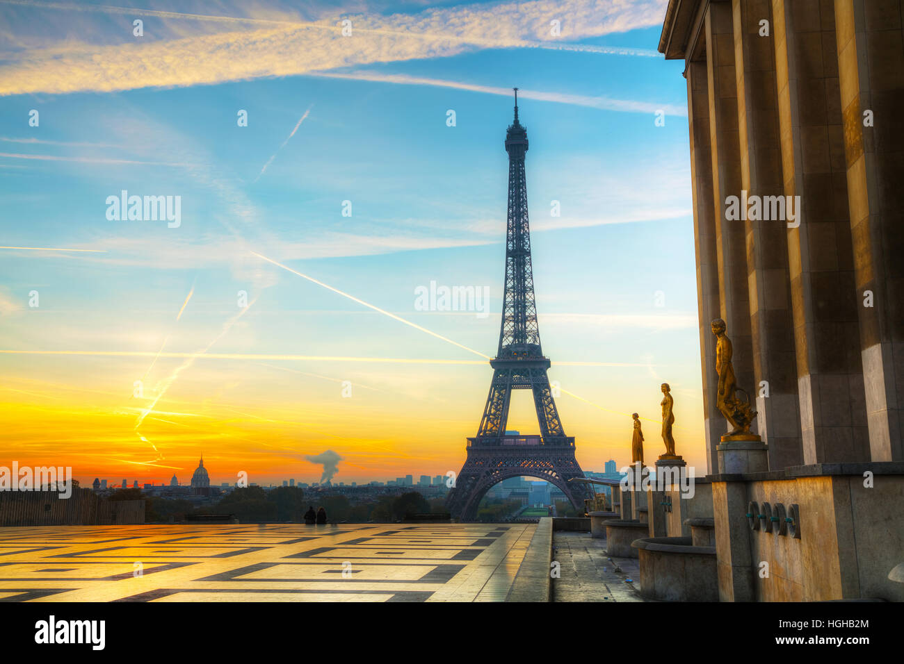 Cityscape with the Eiffel tower in Paris, France Stock Photo - Alamy