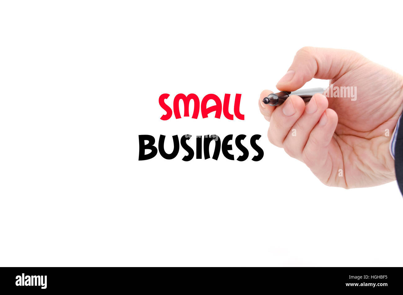 Small business text concept isolated over white background Stock Photo ...