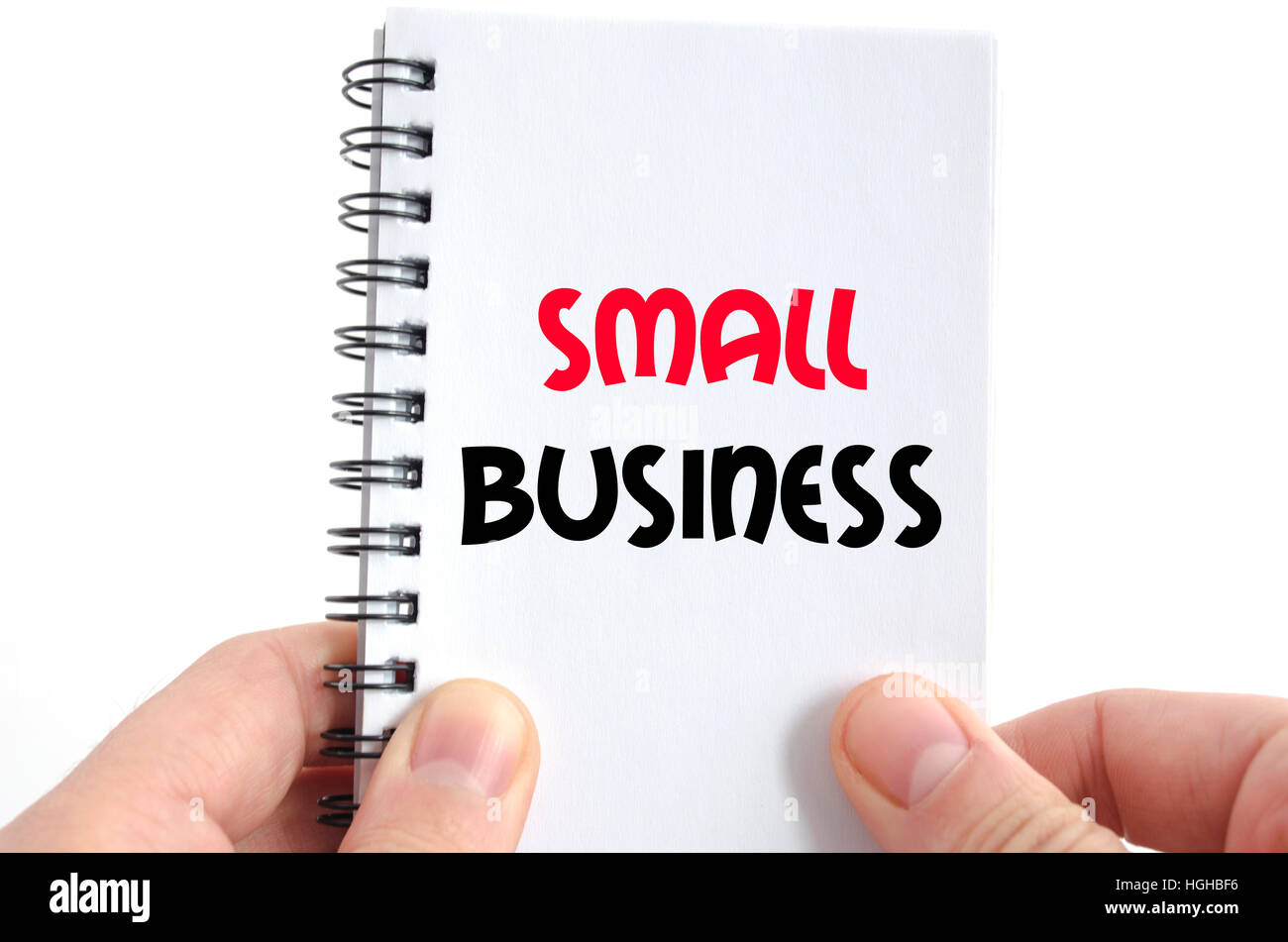 Small business text concept isolated over white background Stock Photo ...