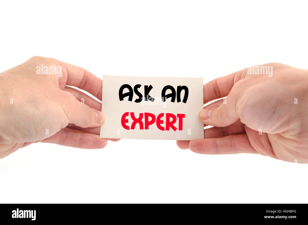 Ask an expert text concept isolated over white background Stock Photo ...