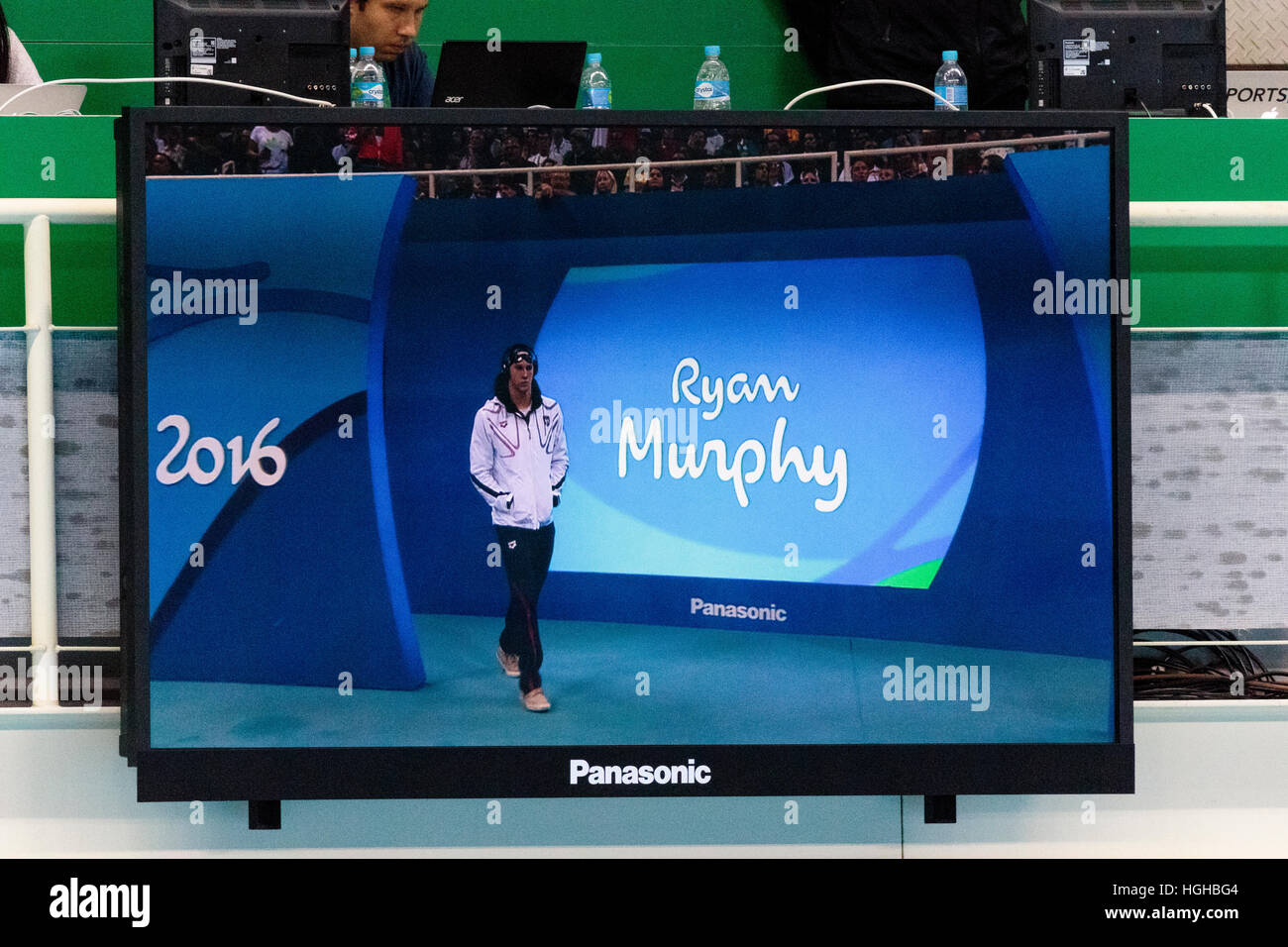 Rio de Janeiro, Brazil. 11 August 2016. Ryan Murphy (USA) winner ...