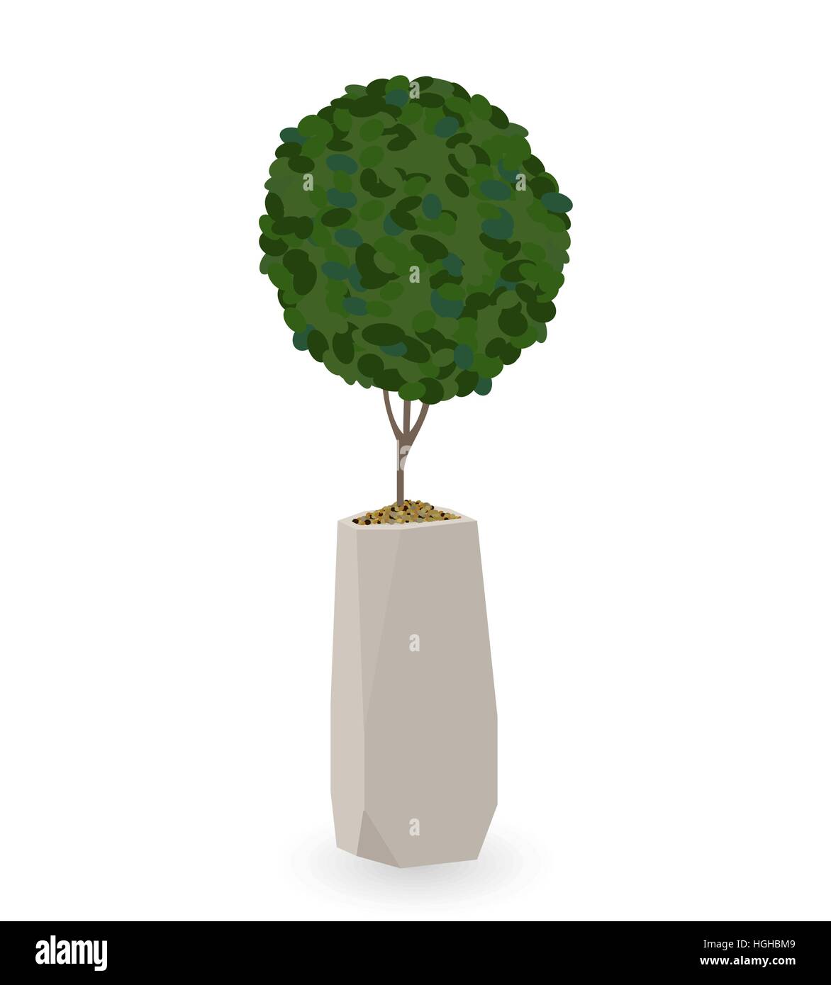 Potted plants in green Cut Out Stock Images & Pictures - Alamy