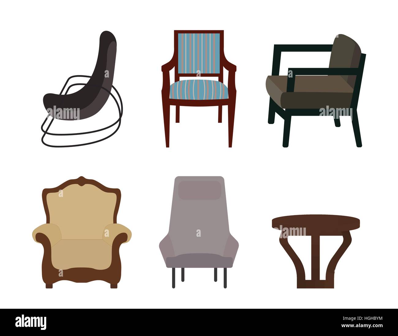 Living room furniture top Stock Vector Images - Alamy