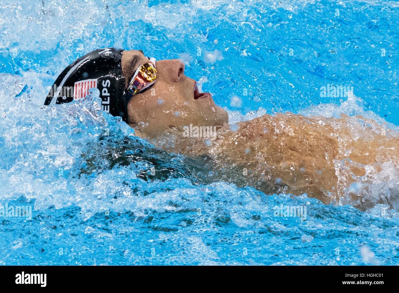Michael phelps backstroke 2016 hi-res stock photography and images - Alamy