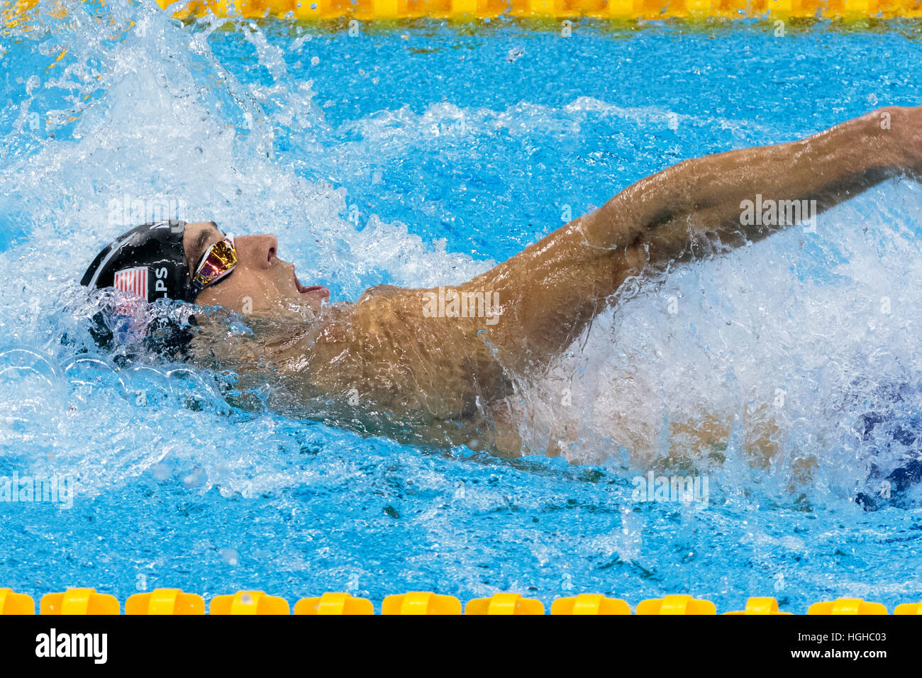 Michael phelps backstroke 2016 hi-res stock photography and images - Alamy