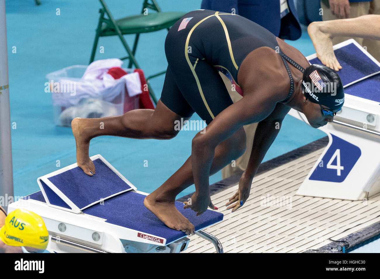 Rio de Janeiro, Brazil. 11 August 2016. Simone Manuel (USA) silver ...