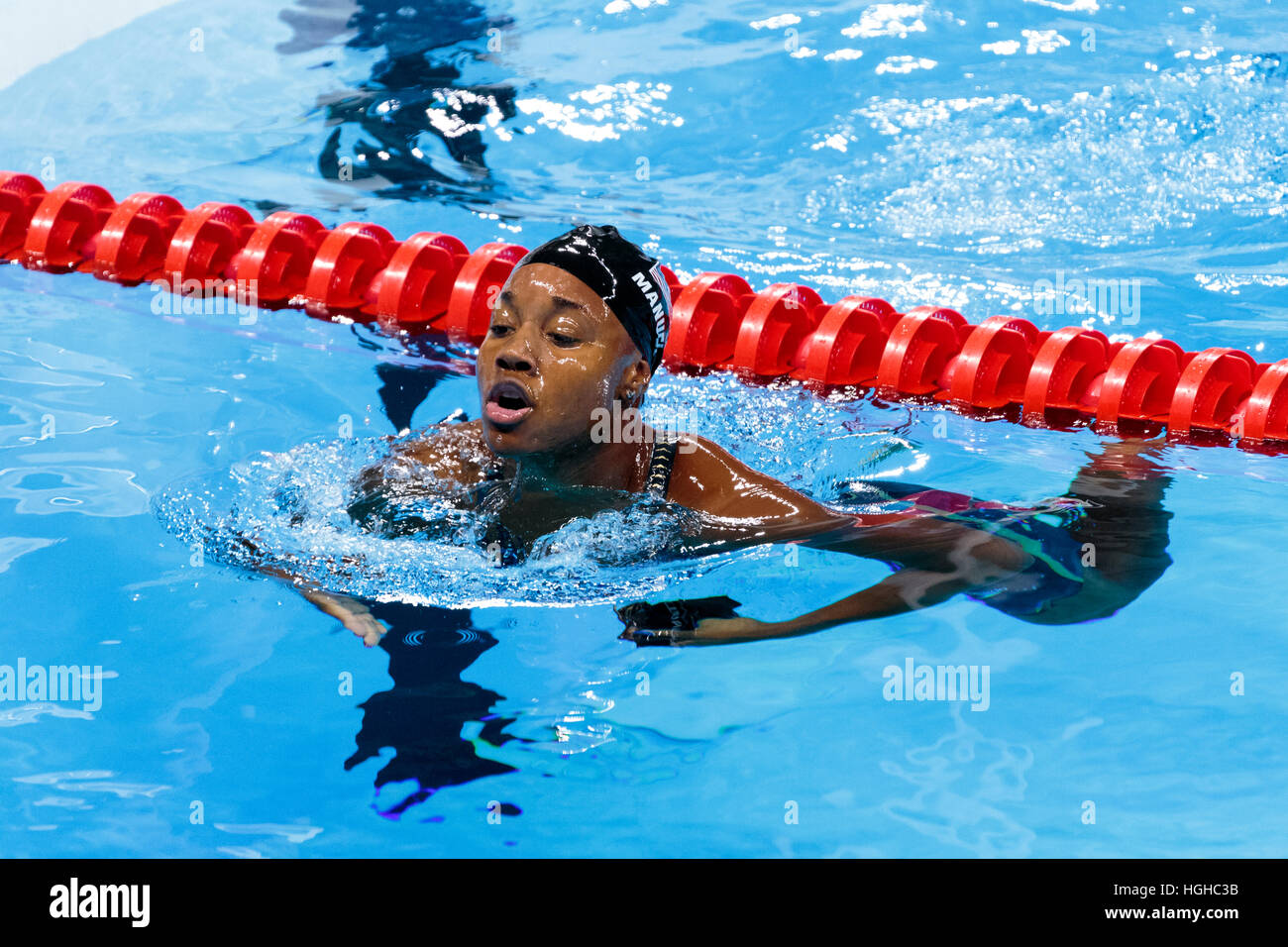 Rio de Janeiro, Brazil. 11 August 2016. Simone Manuel (USA) silver ...