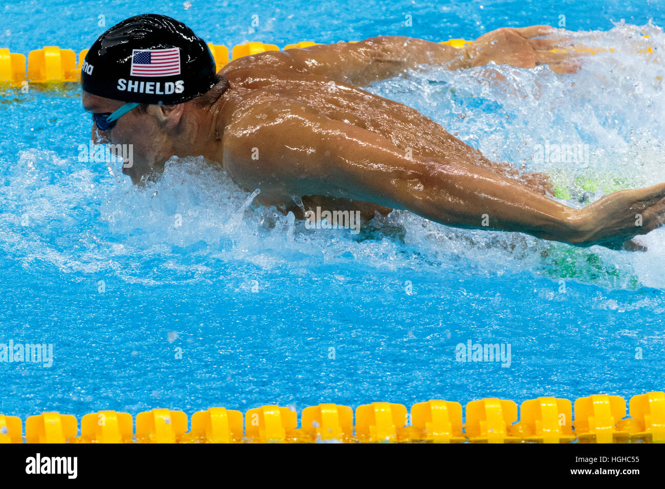Rio de Janeiro, Brazil. 11 August 2016. Tom Shields (USA) competing in ...