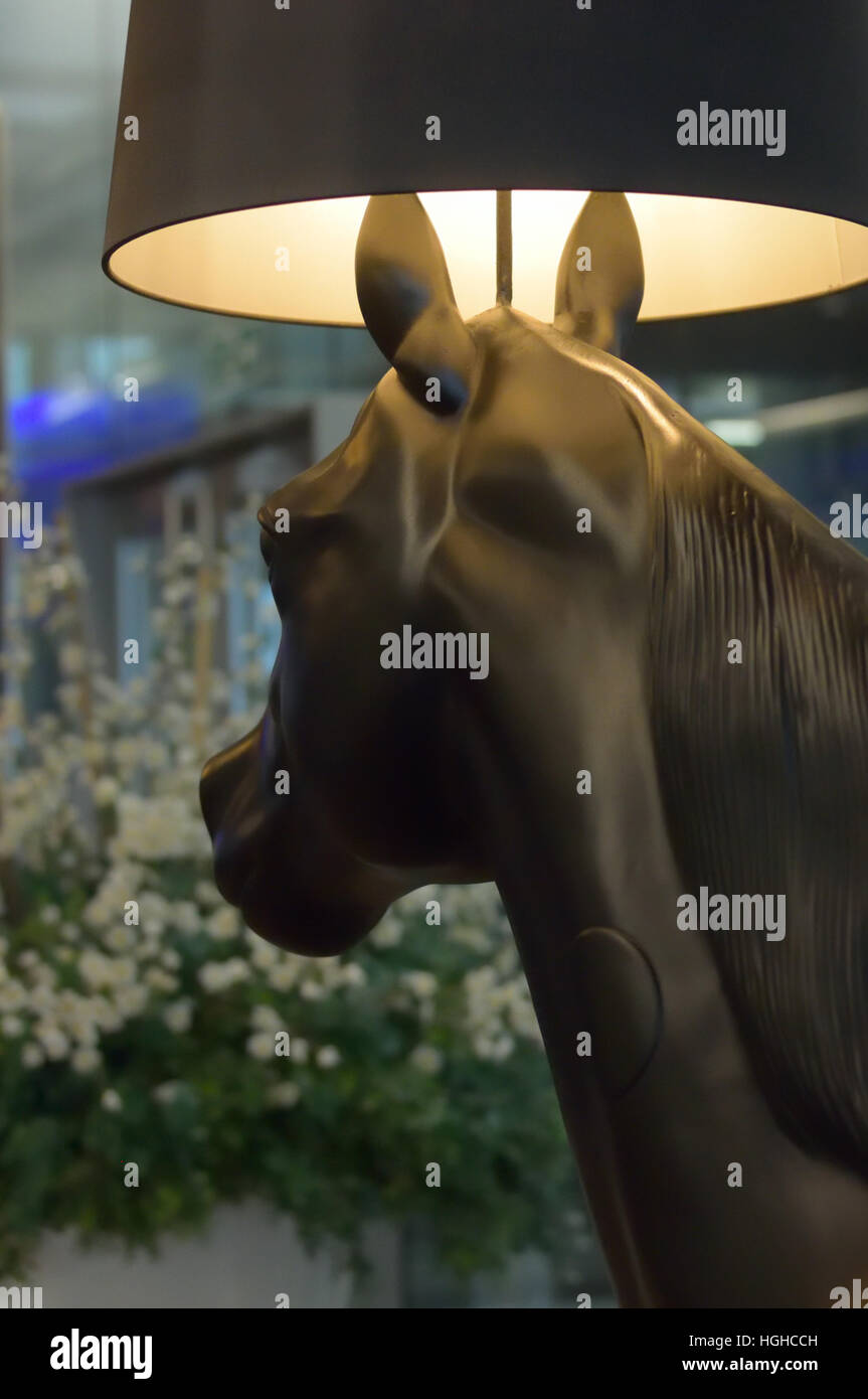 The infamous Horse lamppost at the BA Galleries First Class Lounge ...