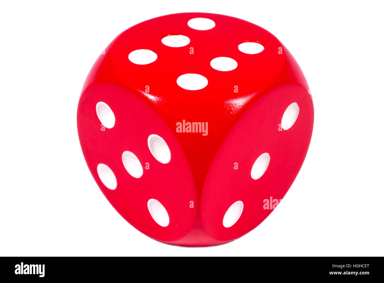 A single red dice isolated over a plain white background Stock Photo ...