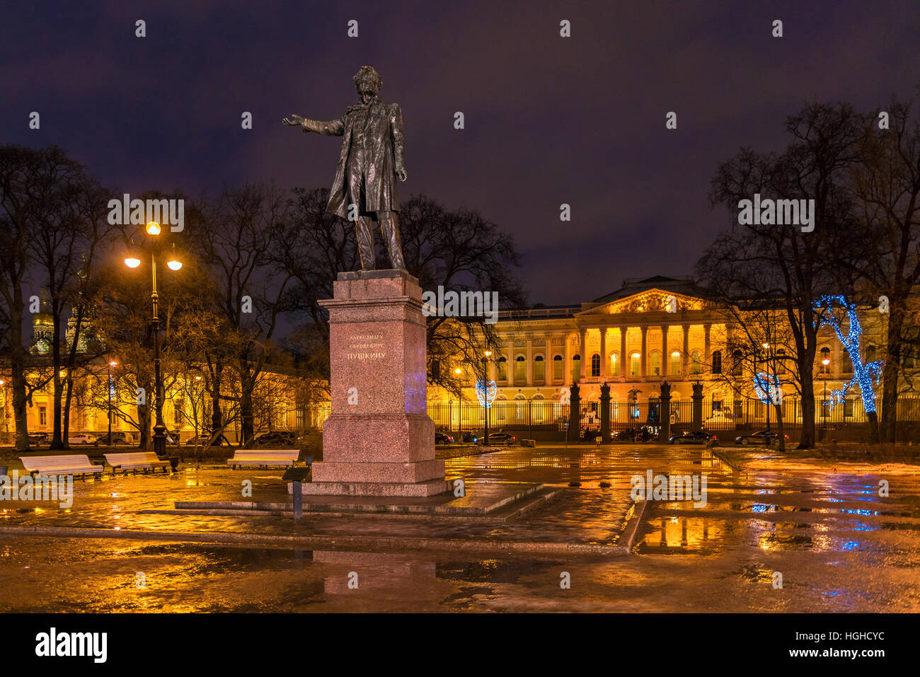 Pushkin statue hi-res stock photography and images - Alamy