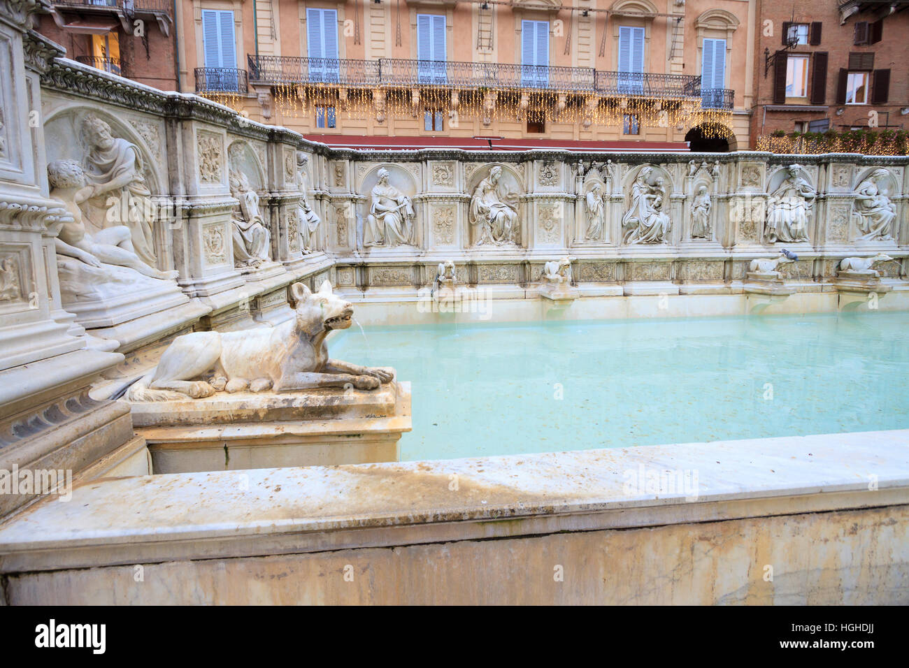 The Fonte Gaia (fountain of joy), monumental fountain in Piazza del ...