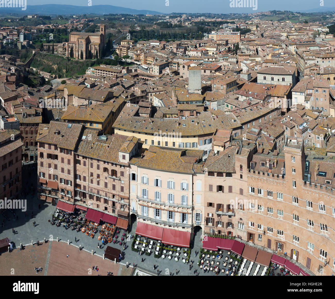 View Above Siena From Torre Del Mangia Stock Photo - Alamy