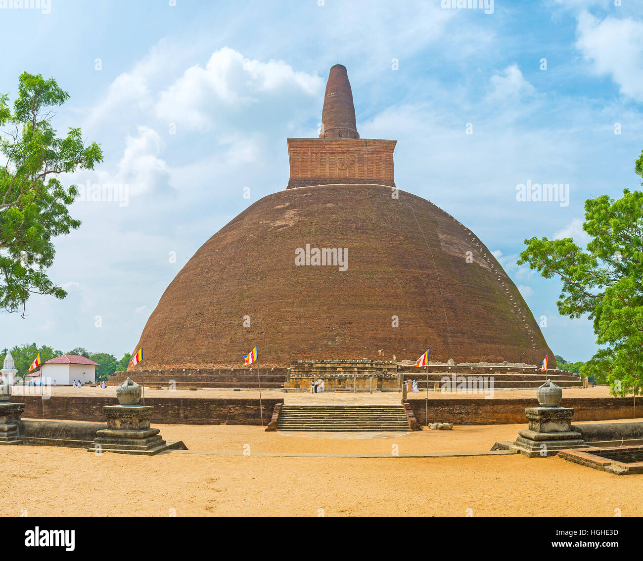 The impressive Abhayagiri Stupa, the major monastery site for different ...