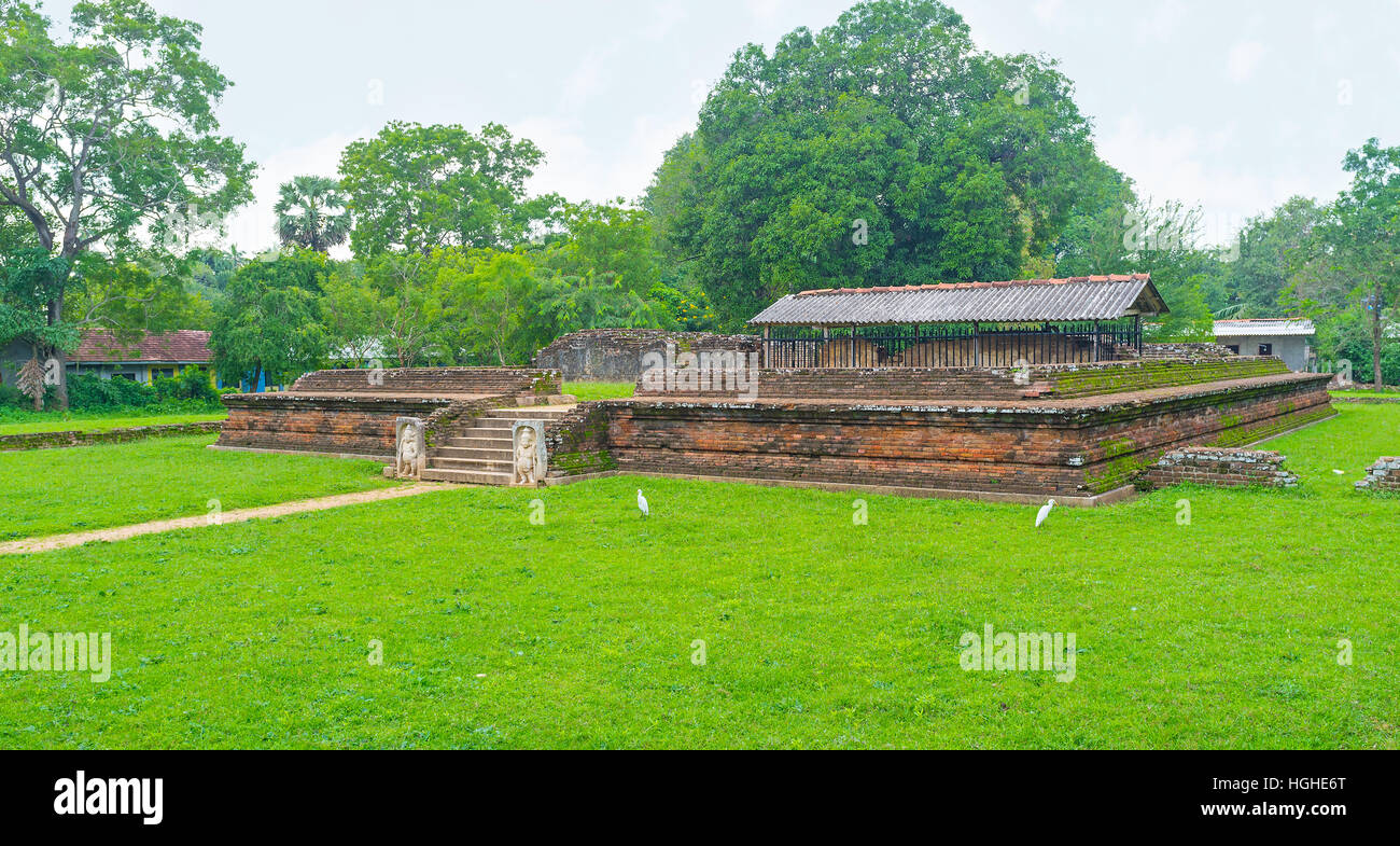 The ancient site of Royal Palace of King Vijayabahu I, located in ...