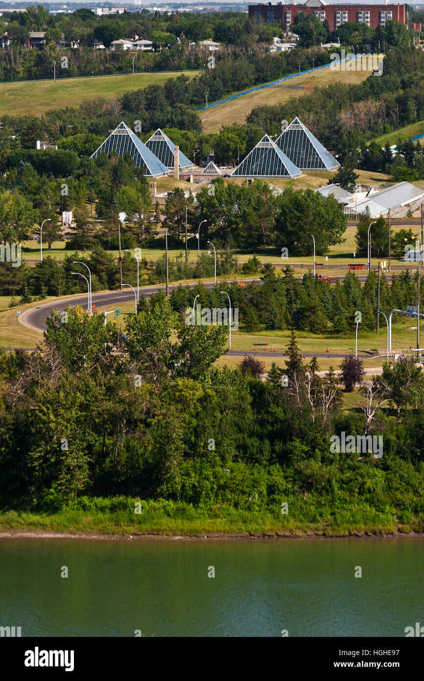 Glass pyramids muttart conservatory edmonton hi-res stock photography ...