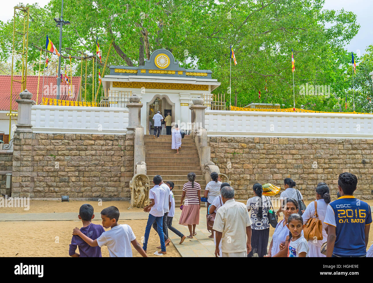 The pilgrims visit Bodhi Tree Temple, one of the most sacred relics of ...