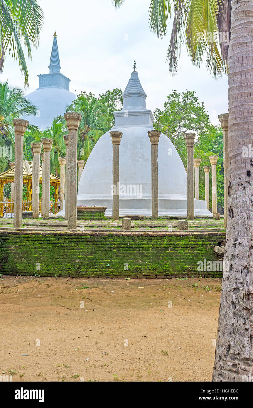 The Ambasthala Dagoba and Maha Stupa in Mihintale Temple, the cradle of ...