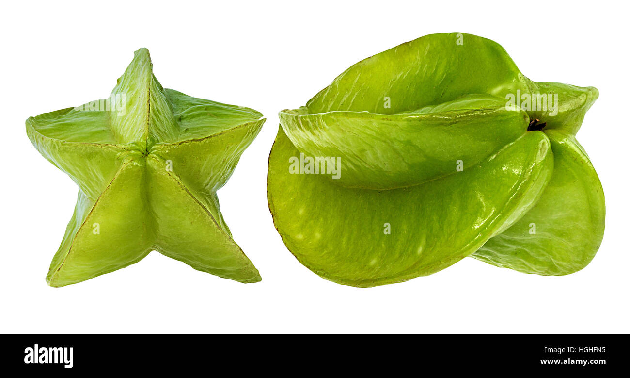 Carambole on white background Stock Photo - Alamy