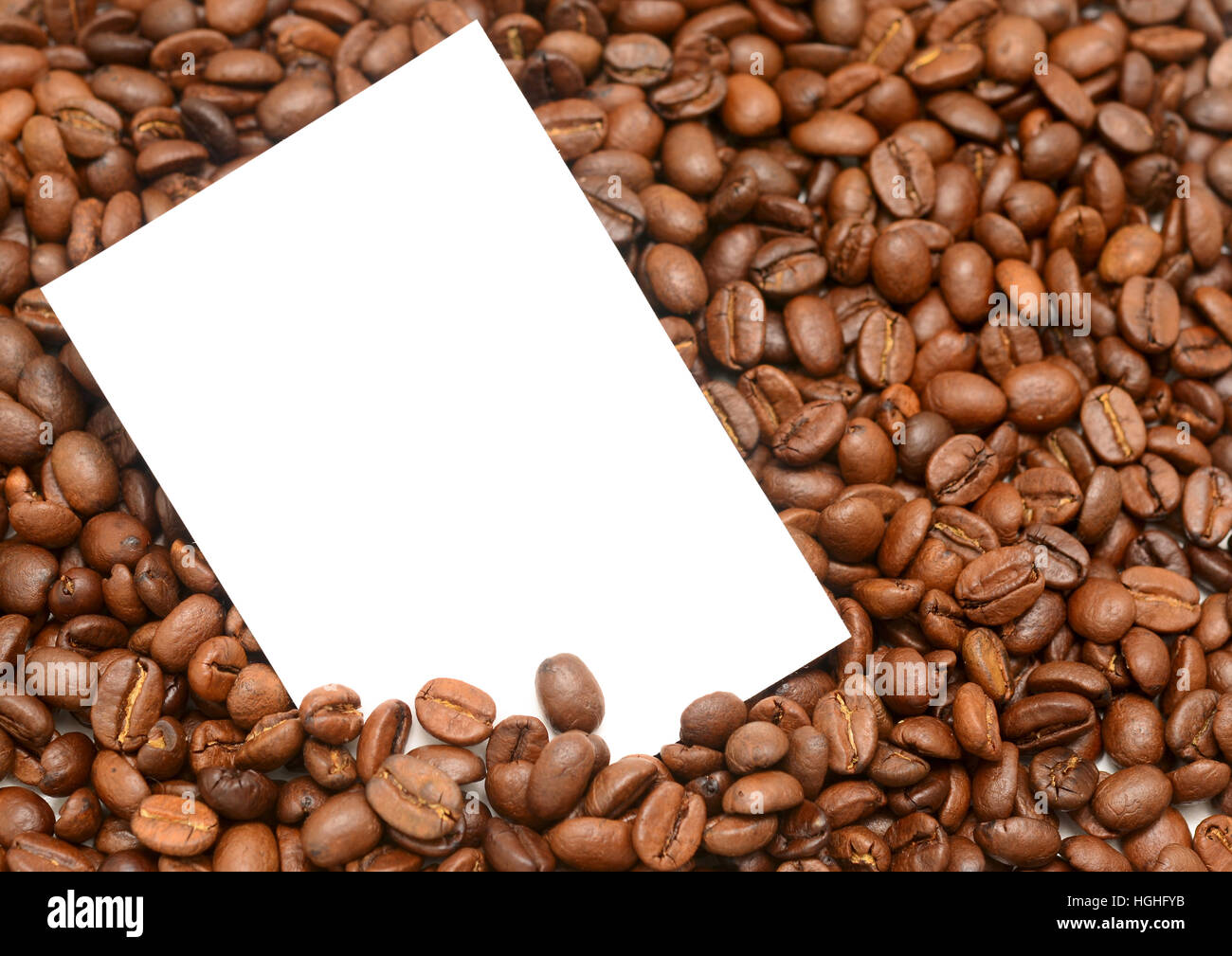 note with space for text on the background of coffee beans Stock Photo ...