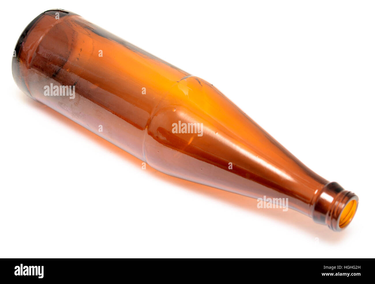 empty beer bottle isolated on white Stock Photo - Alamy