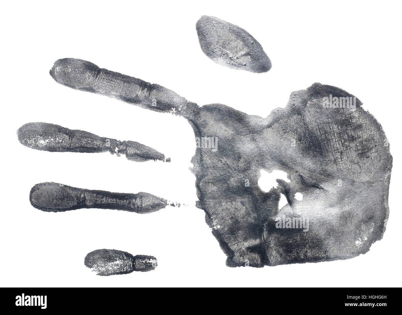 hand print isolated on white background Stock Photo - Alamy