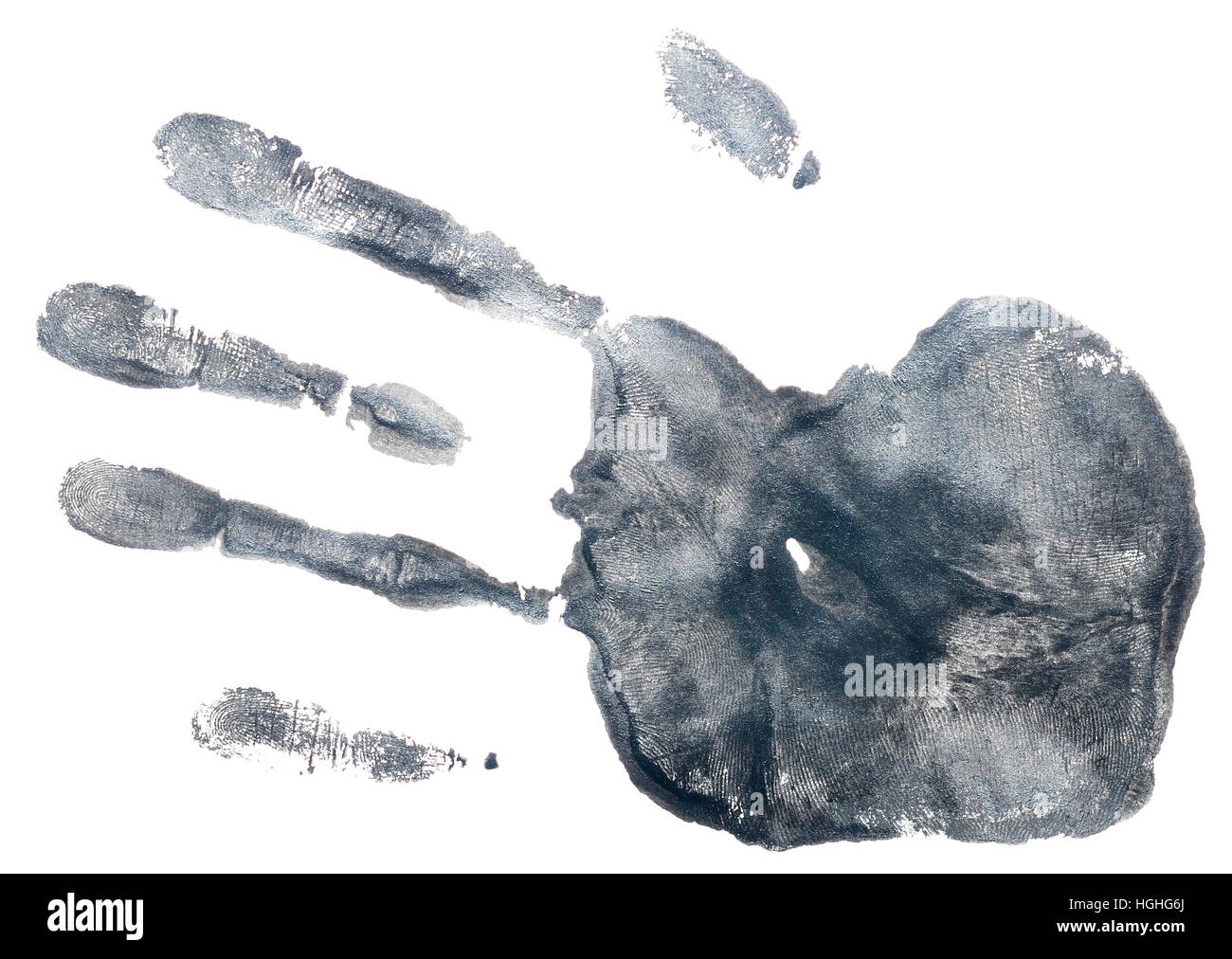 hand print isolated on white background Stock Photo - Alamy