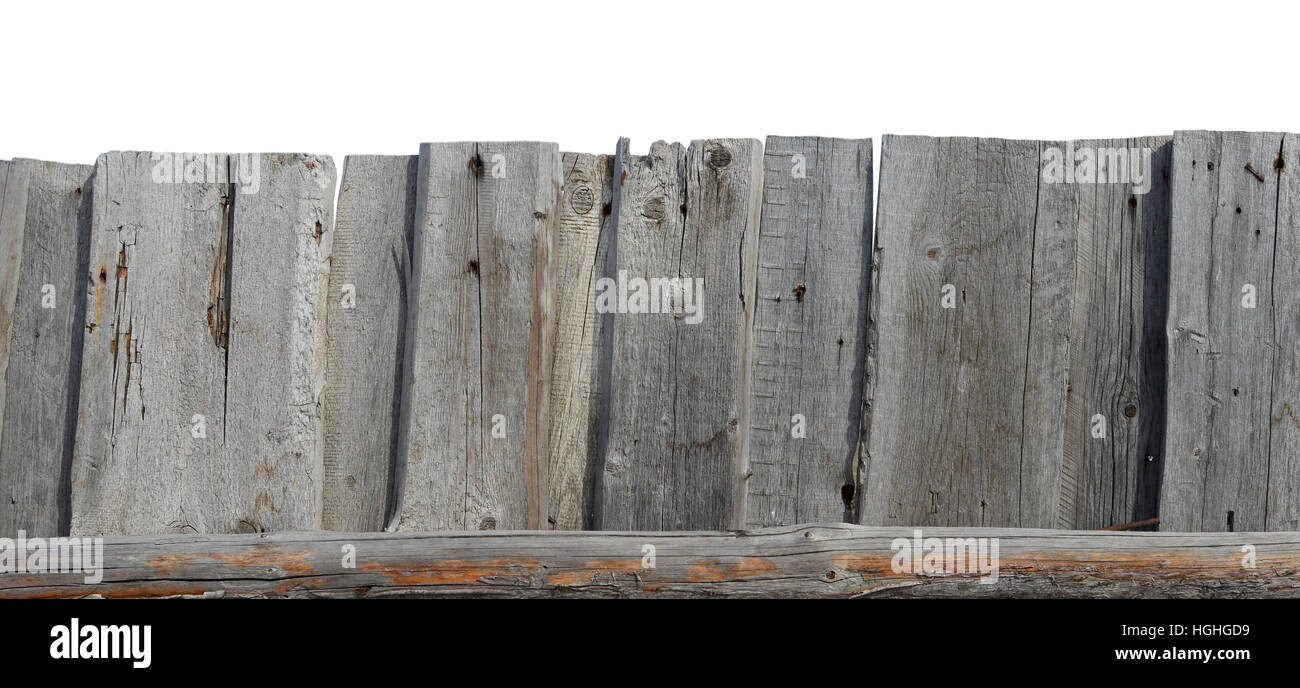 old fence isolated on white Stock Photo - Alamy