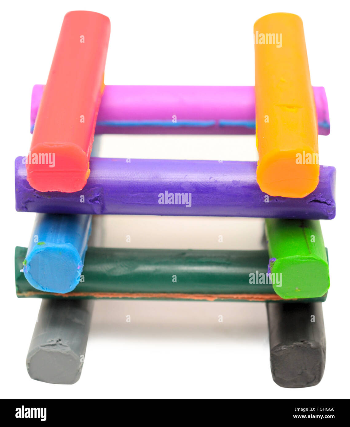 multicolored plasticine isolated on white Stock Photo - Alamy