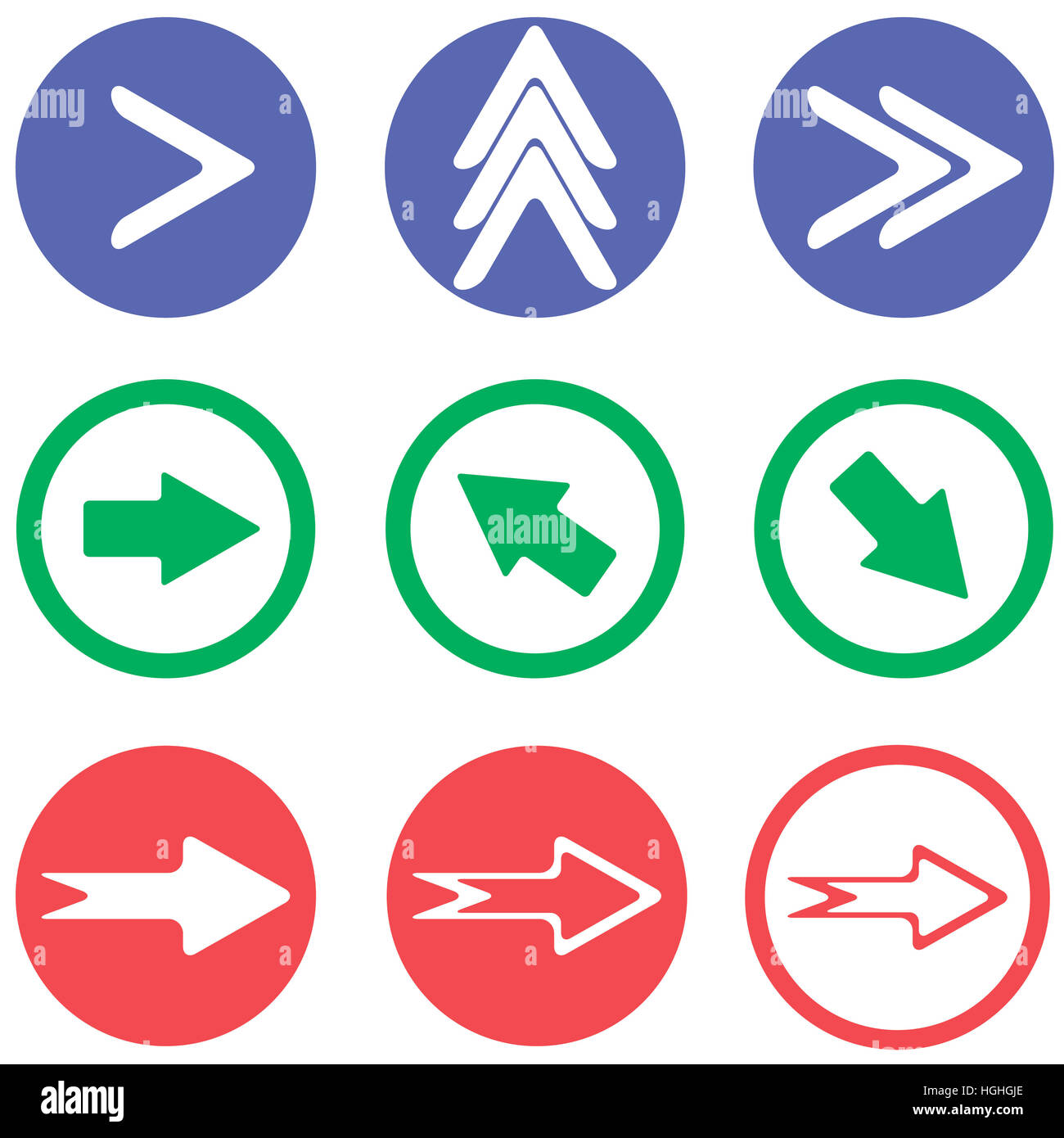 arrows sign icon set, vector Stock Photo - Alamy