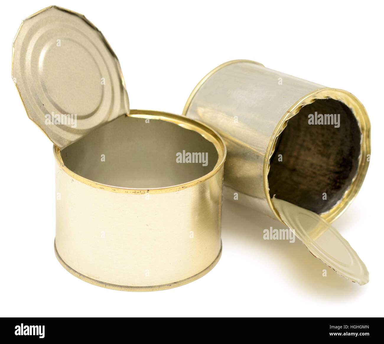 empty tin can on white Stock Photo - Alamy
