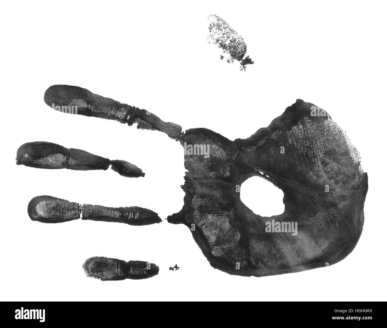 hand print isolated on white background Stock Photo - Alamy