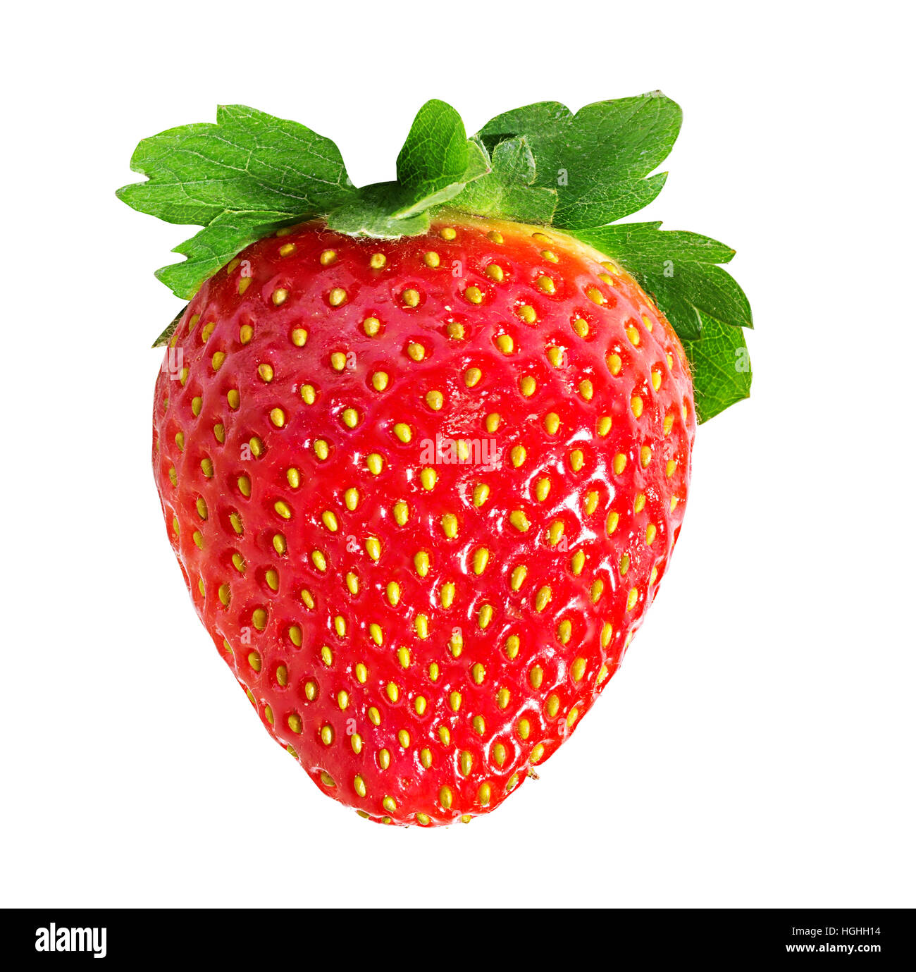 Strawberry on white background Stock Photo - Alamy