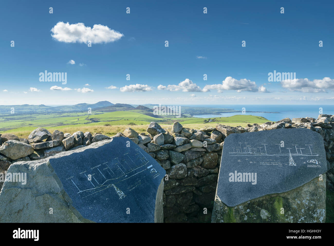 View of the Lleyn Peninsula taken from the Llyn coastal path at the ...