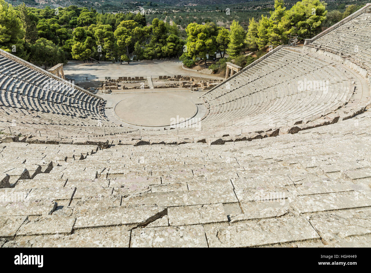 Epidaurus Theater In Greece Stock Photo - Alamy