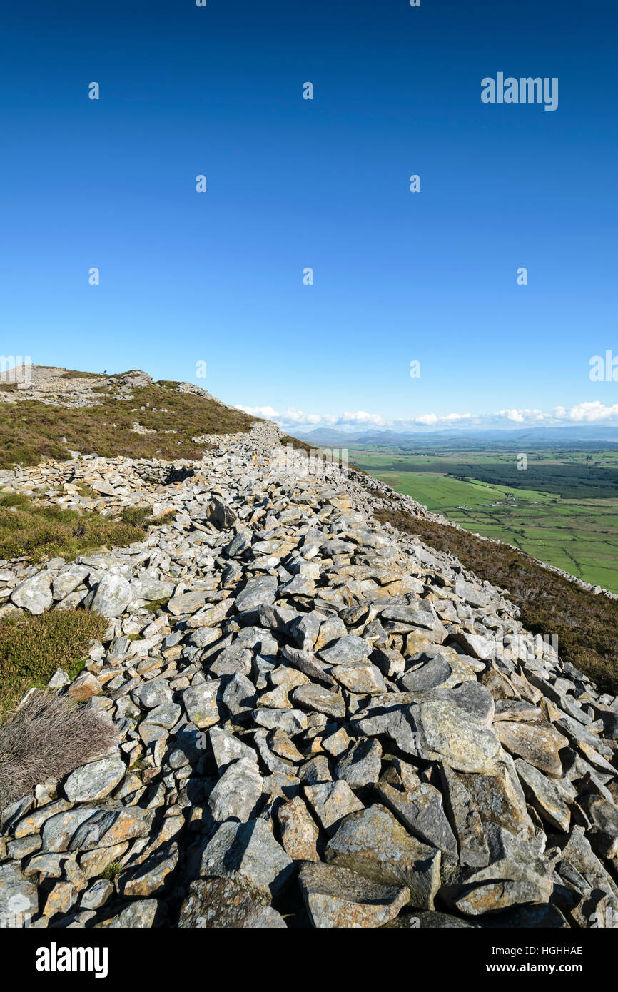 Tre'r Ceiri Ancient Iron age Hill fort from the Llyn coastal path ...