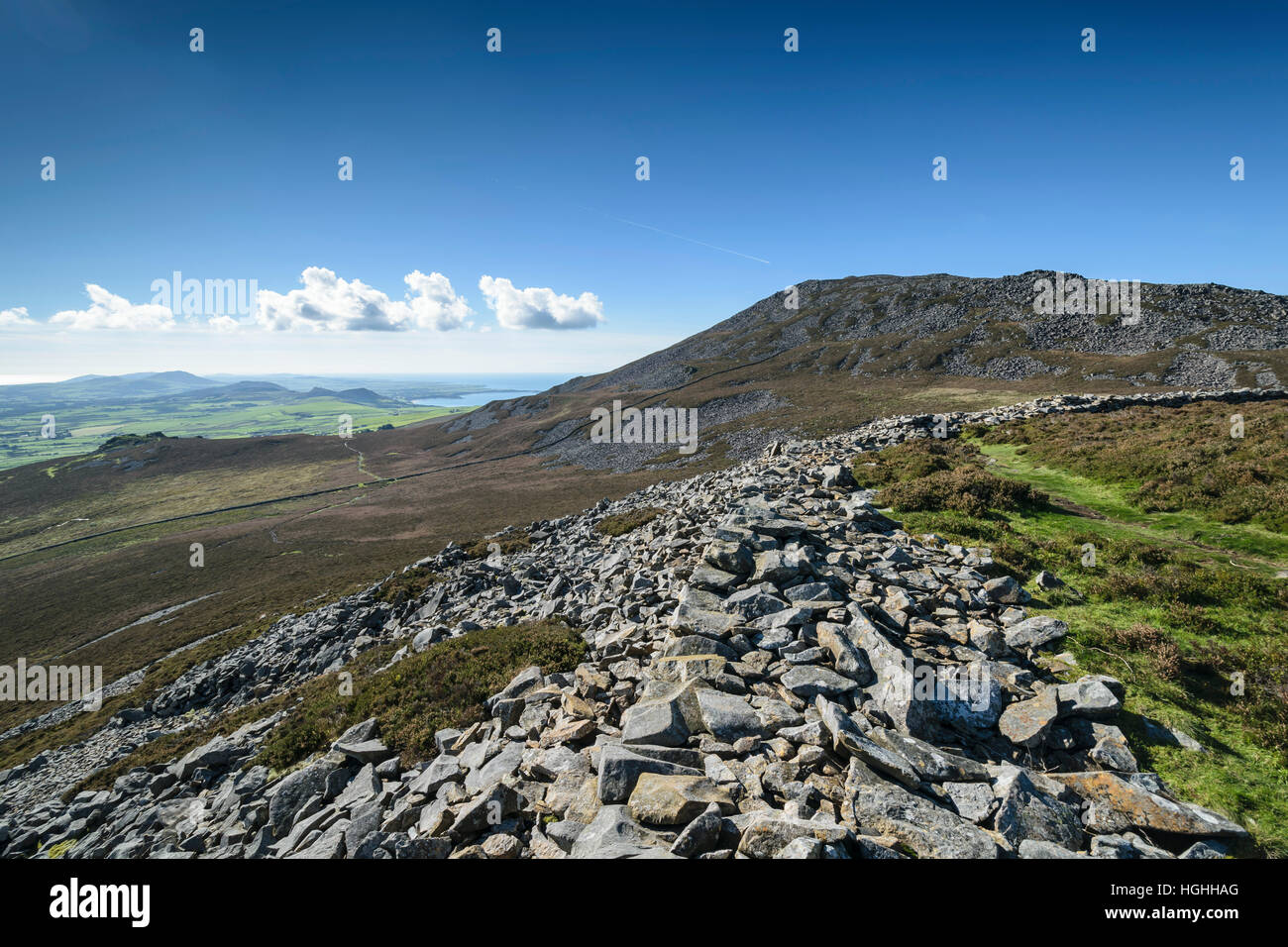 Tre'r Ceiri Ancient Iron age Hill fort from the Llyn coastal path ...