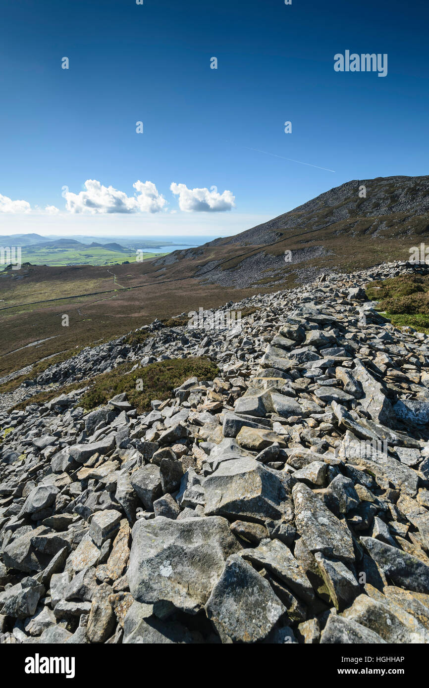 Tre'r Ceiri Ancient Iron age Hill fort from the Llyn coastal path ...