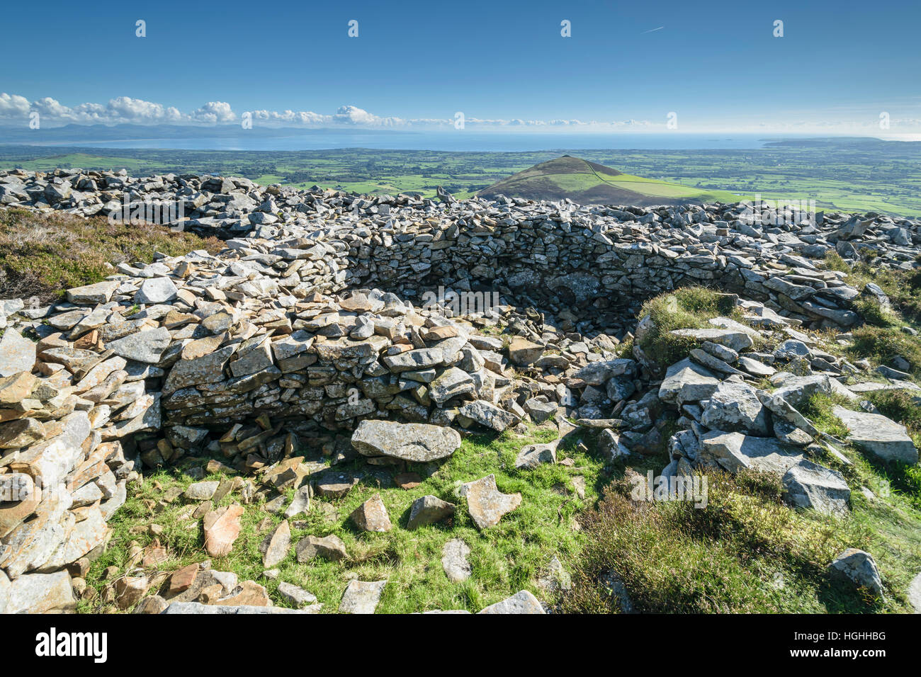 Tre'r Ceiri Ancient Iron age Hill fort from the Llyn coastal path ...