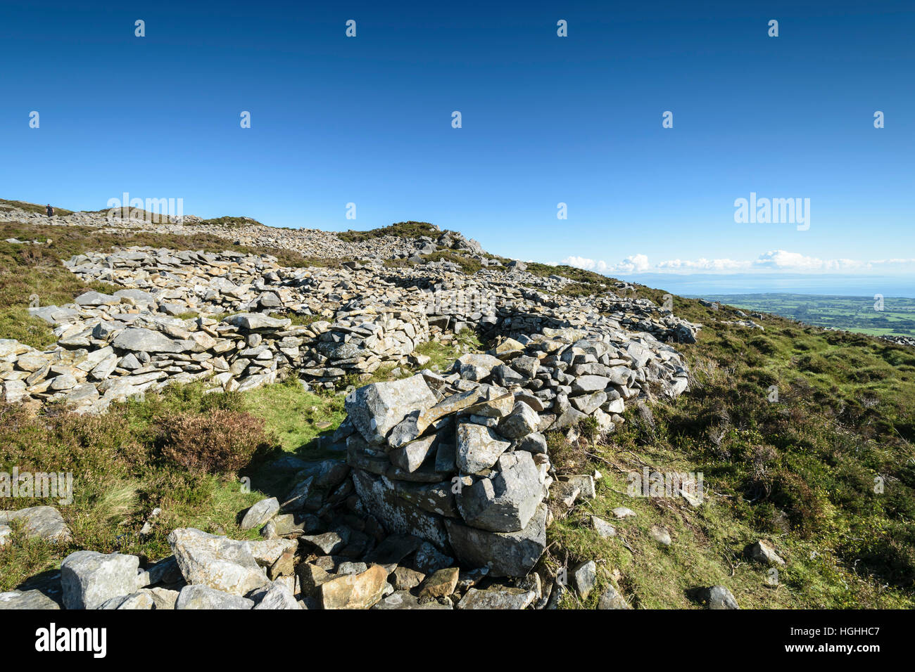 Tre'r Ceiri Ancient Iron age Hill fort from the Llyn coastal path ...