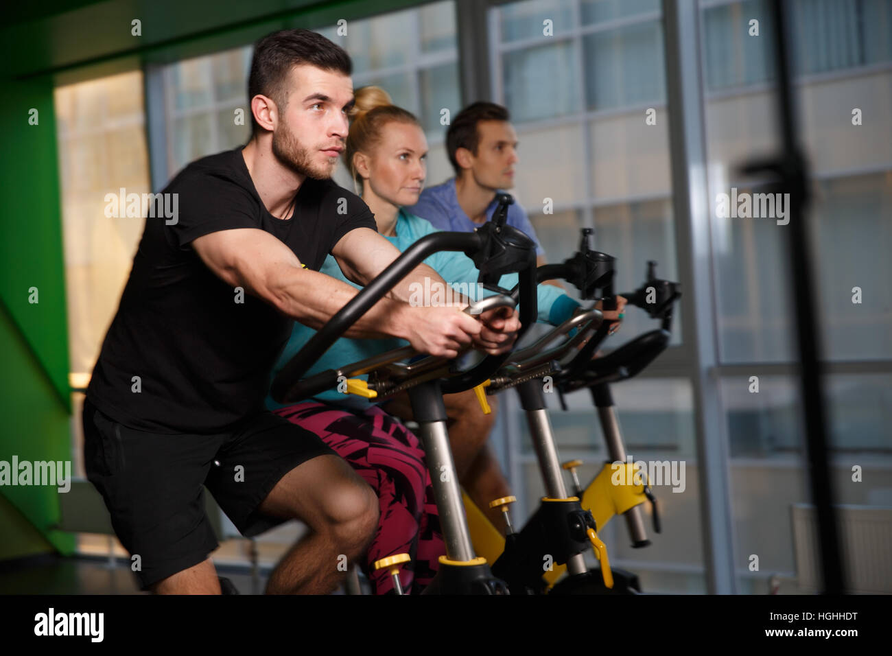 Portrait of athletes at gym Stock Photo - Alamy