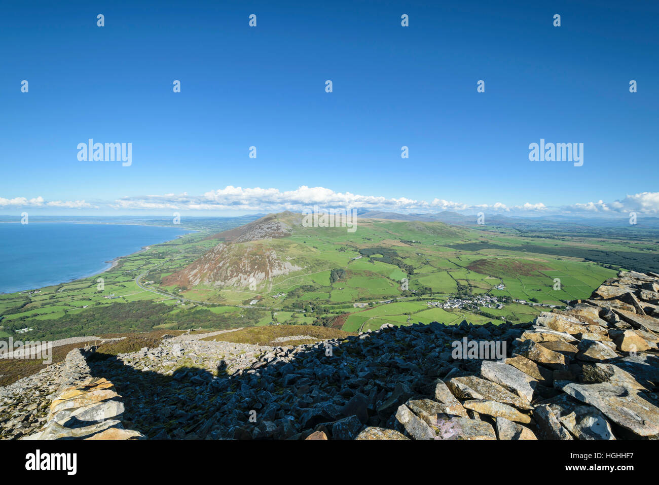Tre'r Ceiri Ancient Iron age Hill fort from the Llyn coastal path ...