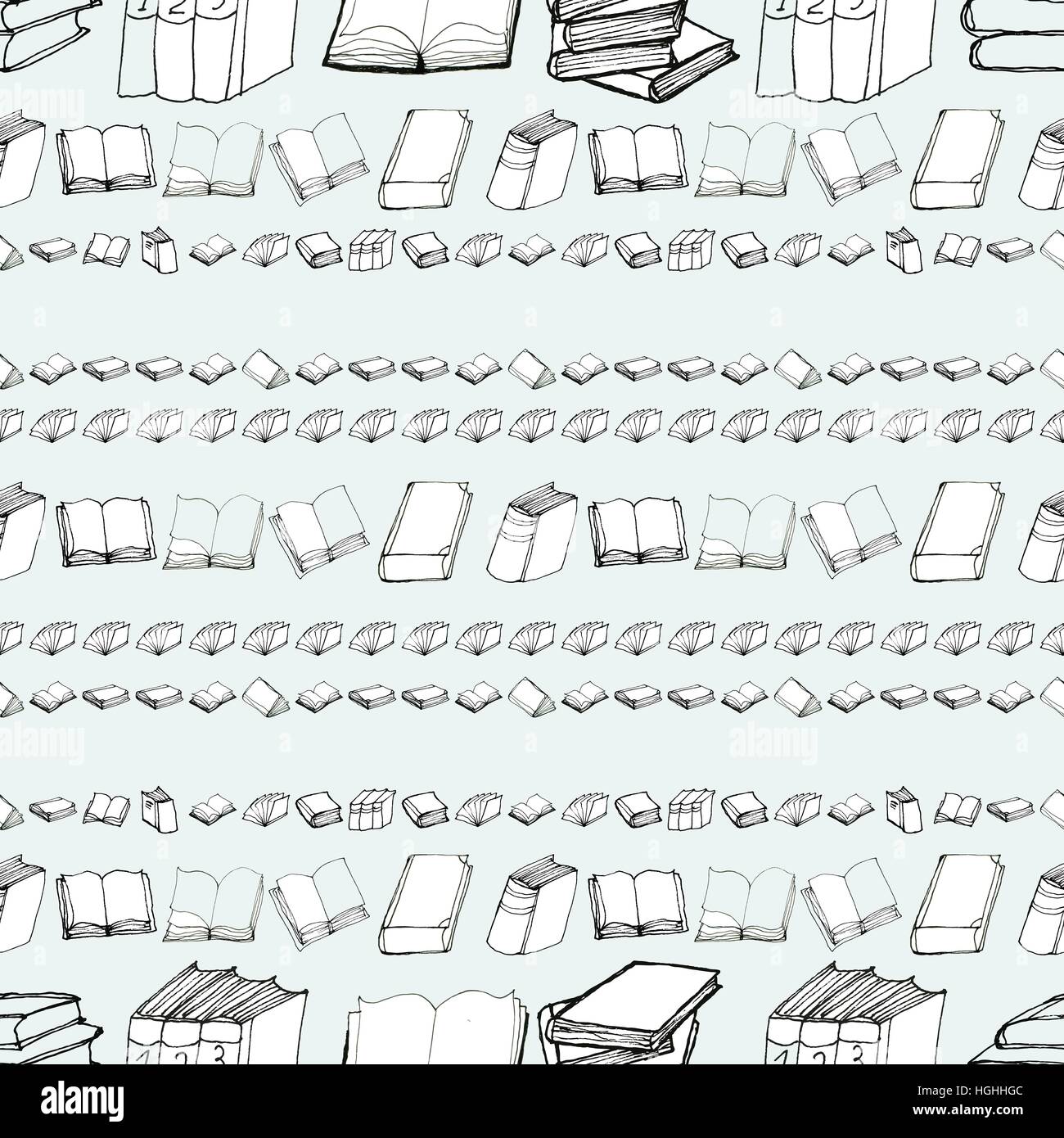 Seamless pattern with books Stock Vector Image & Art - Alamy