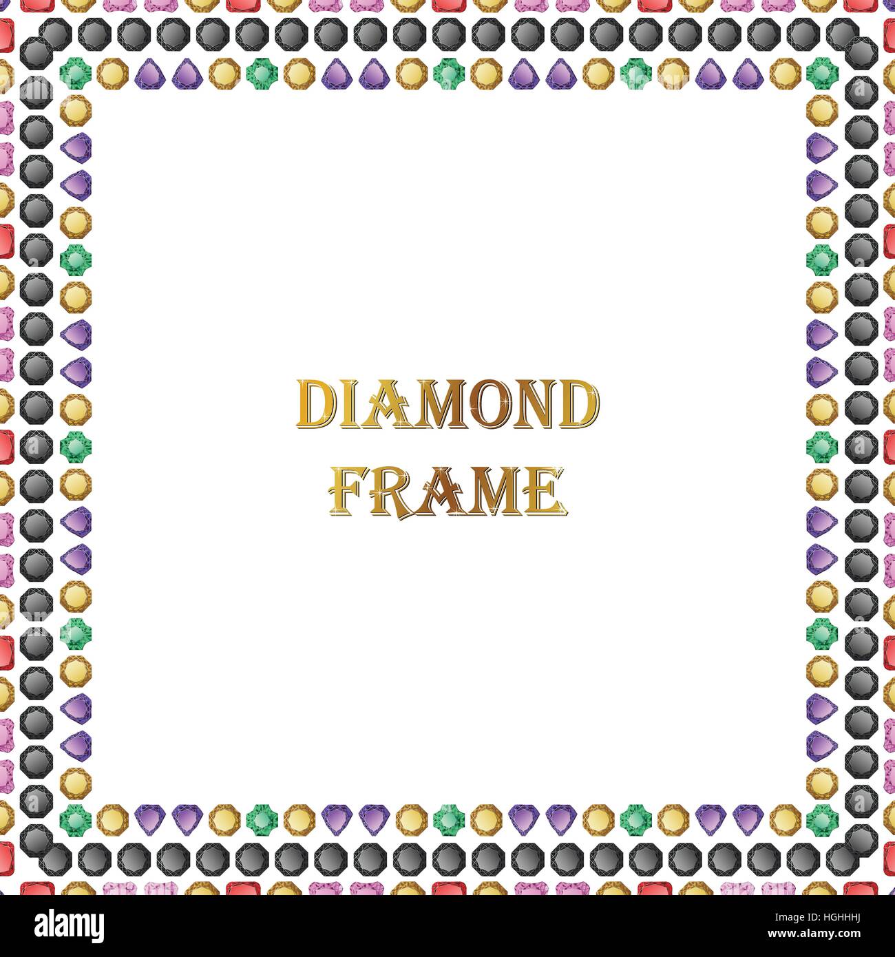 Diamonds square frame Stock Vector Image & Art - Alamy