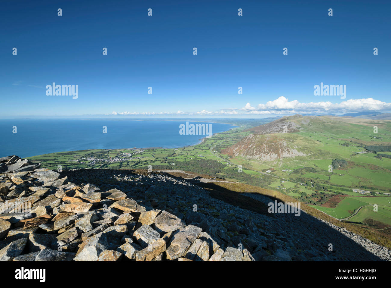 Tre'r Ceiri Ancient Iron age Hill fort from the Llyn coastal path ...