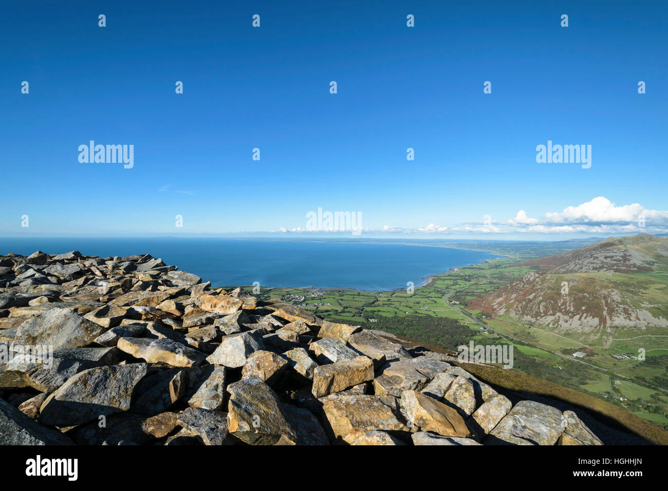 Tre'r Ceiri Ancient Iron age Hill fort from the Llyn coastal path ...