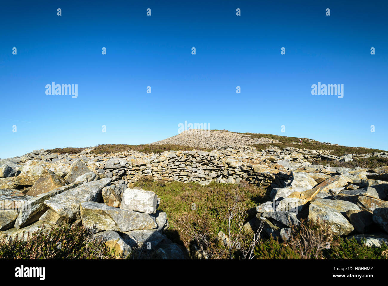 Tre'r Ceiri Ancient Iron age Hill fort from the Llyn coastal path ...