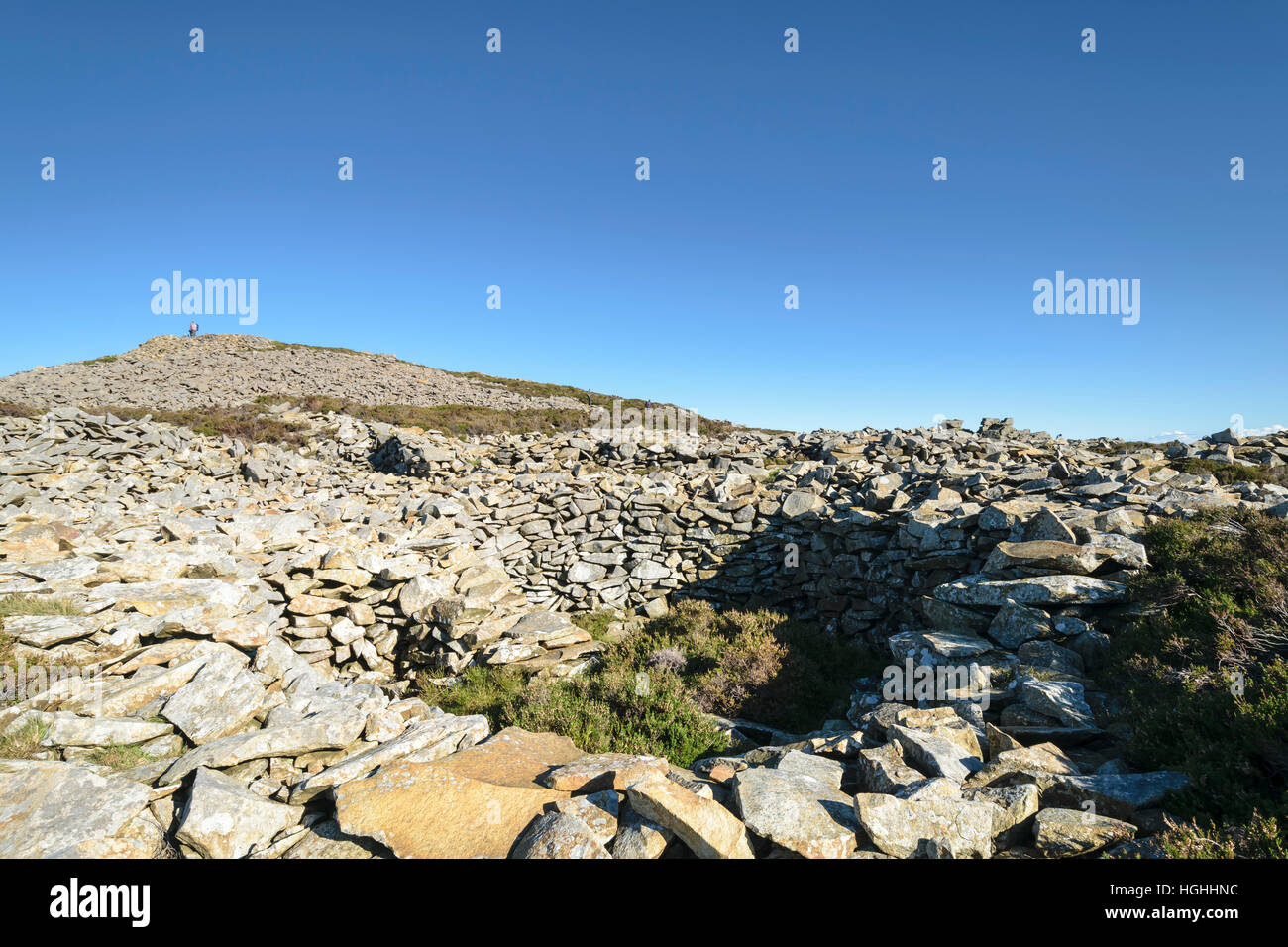 Tre'r Ceiri Ancient Iron age Hill fort from the Llyn coastal path ...